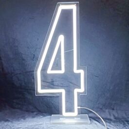 Customized LED Neon Light Number 4 Birthday LED Neon Sign