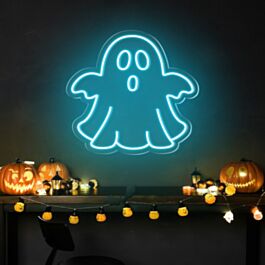 Cute Ghost Halloween Neon Sign