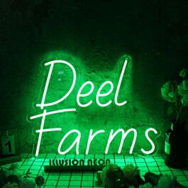 Deel Farms Green Neon Sign