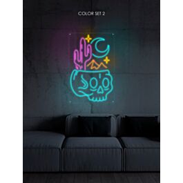 Desert Skull Head Neon Sign
