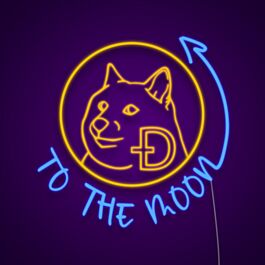 Doge To The Moon Sign Neon Sign