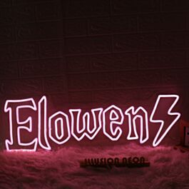 Elowen Pink Name Neon Sign