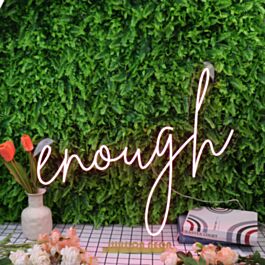 Enough Red Neon Sign