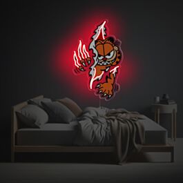 Ferocious Garfield Cat LED Neon Acrylic Artwork