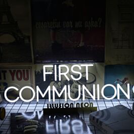 First Communition White Neon Sign