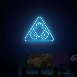 Fnaf Monty Security Breach Warning Sign Neon