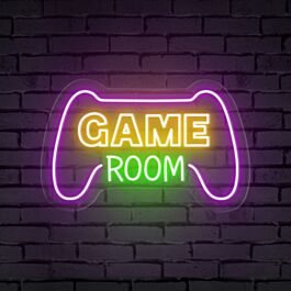 Game Room Words Console Controller Neon Sign