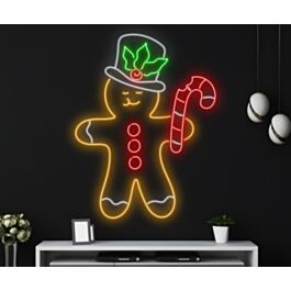 Gingerbread Led Neon Sign Christmas Party Decor Led Sign Christmas Neon ...