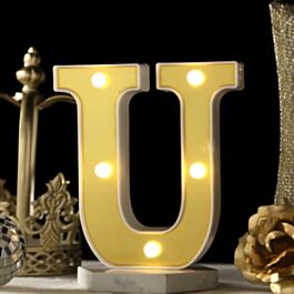Steel Marquee Letter Gold Letters U High-End Custom Zinc Metal Marquee ...