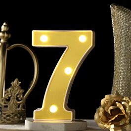 Steel Marquee Letter Gold Number 7 High-End Custom Zinc Metal Marquee ...