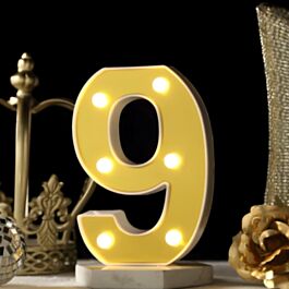 Steel Marquee Letter Gold Number 9 High-End Custom Zinc Metal Marquee ...