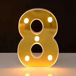 Steel Marquee Letter Golden Number 8 Eight Room Decor High-End Custom ...