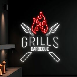 Grills Barbeque Led Neon Sign Grill Led Sign Custom Grill Bbq Neon Light