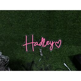 Hadley With Heart LED Neon Sign