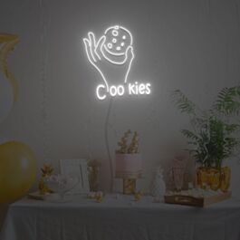 Hand And Cookies Neon Sign Neon Light Signs Custom For Wedding Bar ...