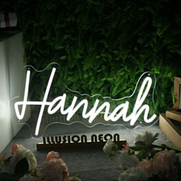 Hannah White Neon Sign