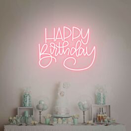Happy Birthday Led Neon Sign Wall Decor Kids Party Decor