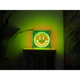 Happy Face Infinity Mirror Neon Sign