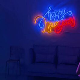 Happy New Year LED Wall Room Neon Sign