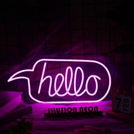 Hello Purple Custom Neon Sign
