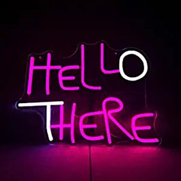 Hello There Neon Sign for Wall Decor Hell here Reusable Letter Neon ...