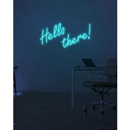 Hello There Neon Sign Ice Blue Neon Light MJ10252