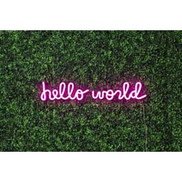 Hello World Neon Sign