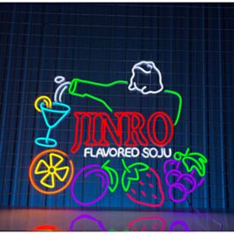 Jinro Flavored Soju Logo Led Neon Sign Soju Jinro Neon Led Sign