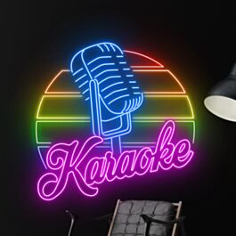 Karaoke Led Neon Sign Podcast Neon Led Sign Light Man Cave Karaoke Bar Sign