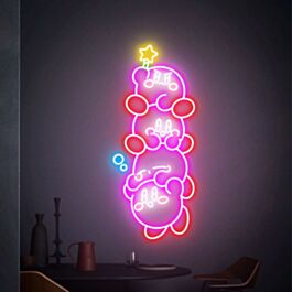 Kirby Decor Custom Kawaii Room Decor Kirby Room Decor Anime Led Neon Sign