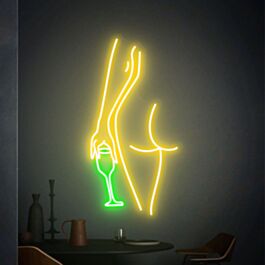 Lady Neon Sign Woman Body Neon Sign Woman Neon Woman Body Wall Art Neon ...