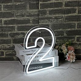 LED Neon Birthday Number 2 LED Neon Sign