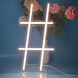 LED Shaped Hashtag LED Neon Sign