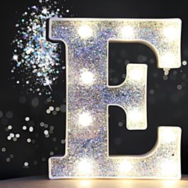 Steel Marquee Letter E Alphabet Shiny Silver High-End Custom Zinc Metal ...