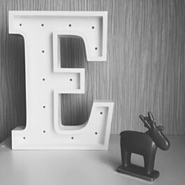 Steel Marquee Letter E Alphabet White Party Decor High-End Custom Zinc ...