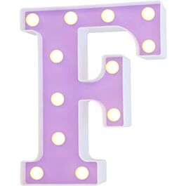 Steel Marquee Letter F Alphabet Retro Purple High-End Custom Zinc Metal ...
