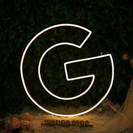 Letter G Yellow Neon Sign