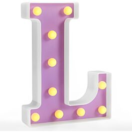 Steel Marquee Letter L Alphabet Retro Purple High-End Custom Zinc Metal ...