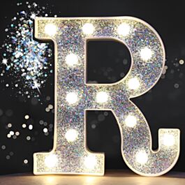 Steel Marquee Letter R Alphabet Shiny Silver High-End Custom Zinc Metal ...