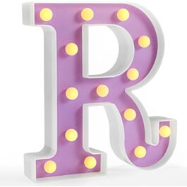 Steel Marquee Letter R Alphabet Retro Purple High-End Custom Zinc Metal ...
