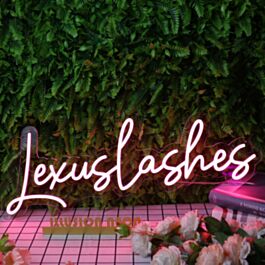 Lexus Lashes Purple Neon Sign