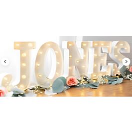 Steel Marquee Letter Jones Name Wedding High-End Custom Zinc Metal ...
