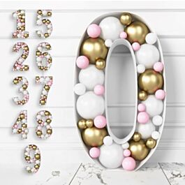 Steel Marquee Letter Number 0 Zero Mosaic Balloon High-End Custom Zinc ...