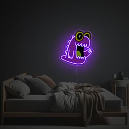 Little Purple Monster LED Neon Acrylic Artwork