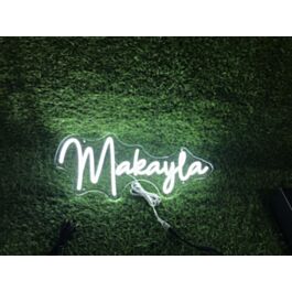 Makayla White LED Neon Sign