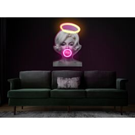 Marilyn Monroe neon sign bubble gum wall art Pop art LED UV neon sign