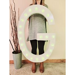 Steel Marquee Letter Warm White Light Up G High-End Custom Zinc Metal ...