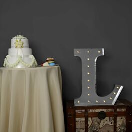 Steel Marquee Letter Grey Alphabet L High-End Custom Zinc Metal Marquee ...