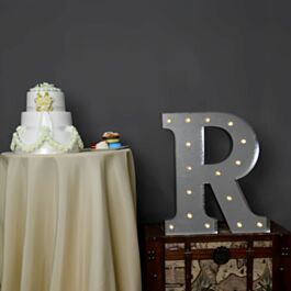 Steel Marquee Letter Grey Alphabet R High-End Custom Zinc Metal Marquee ...