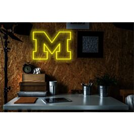 Michigan Block M Logo LED Neon Sign